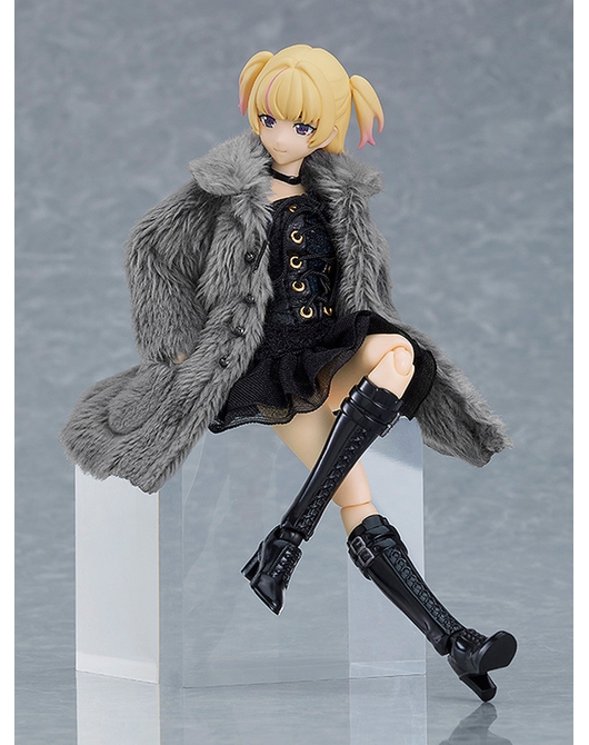 Figma 女性body Yuki With 黑色馬甲連身裙+毛皮大衣裝 Goodsmile Online Shop Taiwan