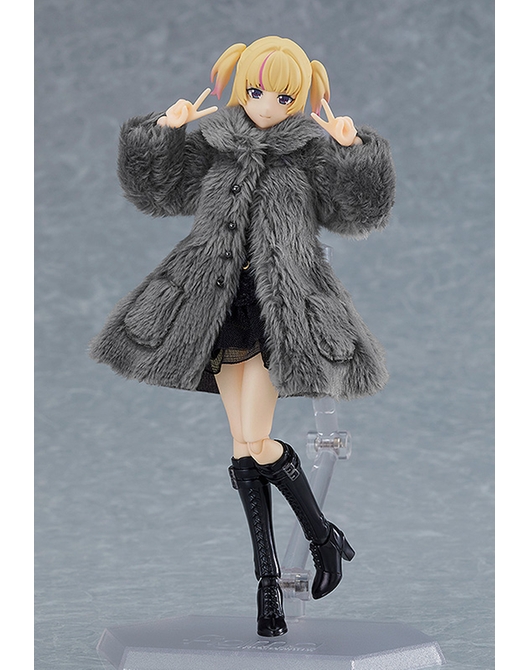Figma 女性body Yuki With 黑色馬甲連身裙+毛皮大衣裝 Goodsmile Online Shop Taiwan